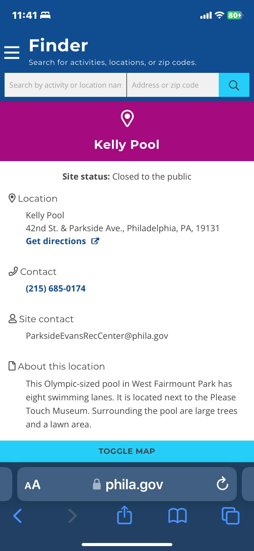 Kelly Pool | Swimming Philadelphia