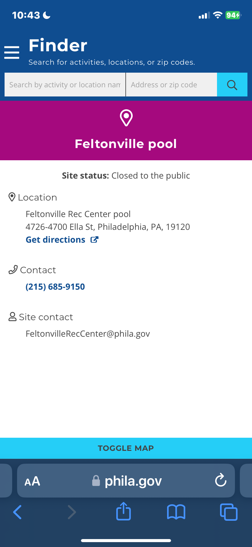 Feltonville Pool | Swimming Philadelphia